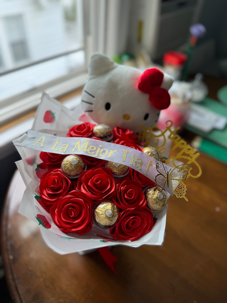 Hello Kitty Ted Eternal Bouquet - Etsy
