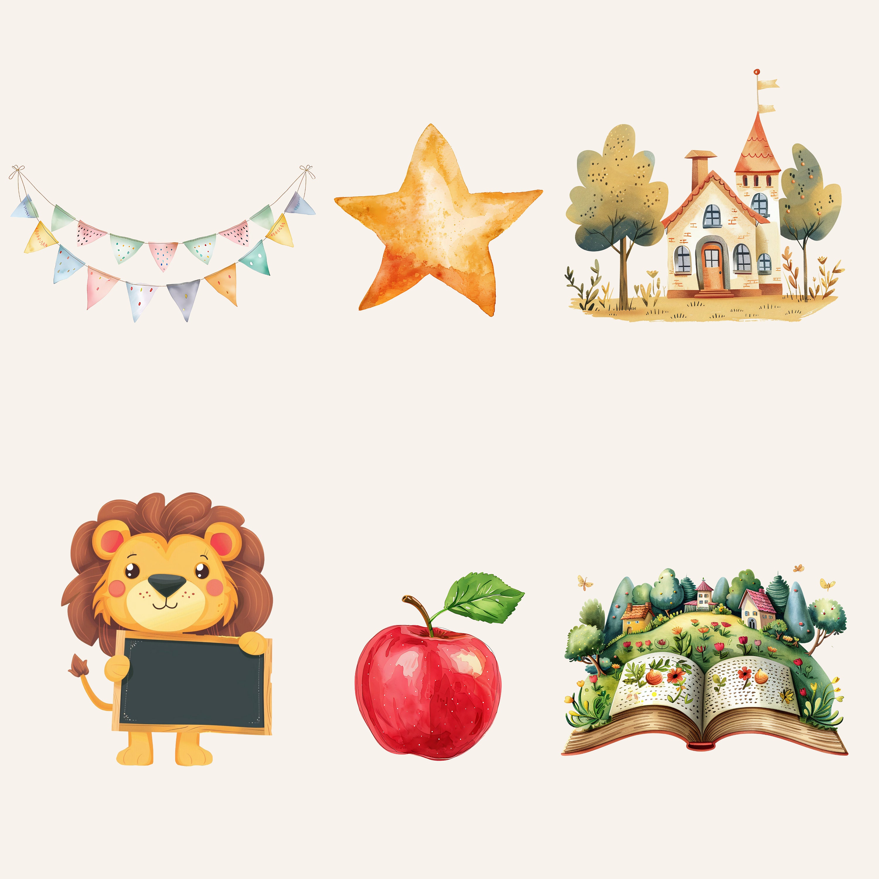 First Day Back at School Theme Clipart Images for Boys and Girls, DIY ...