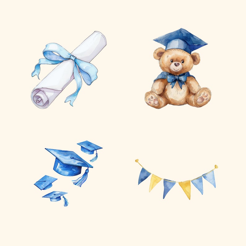 Charming Pre-k Graduation Clipart Bundle Celebrate Adorable Preschool ...