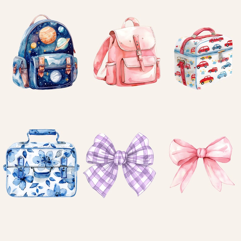 First Day Back at School Theme Clipart Images for Boys and Girls, DIY ...