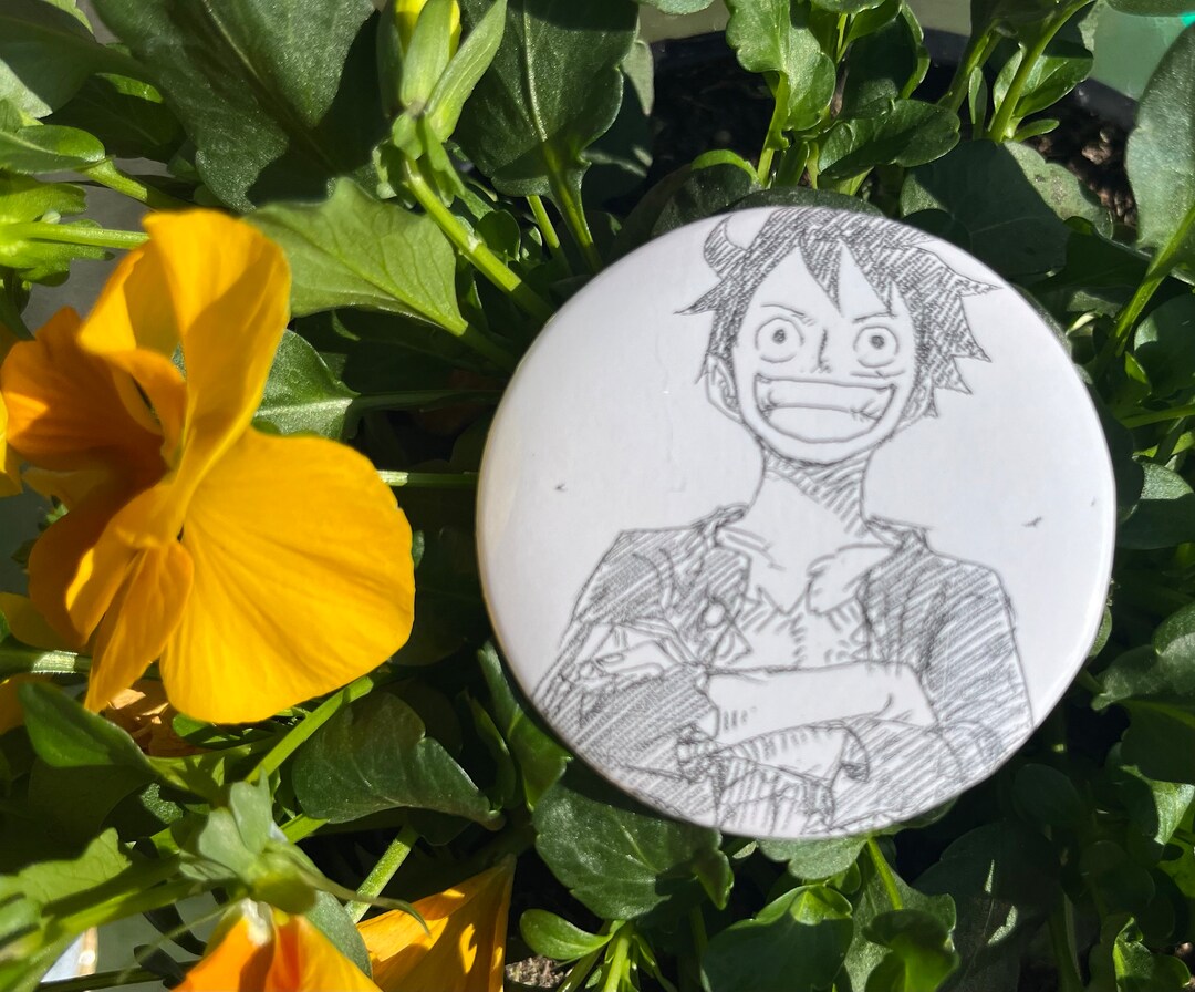 Black and White Luffy Pin - Etsy