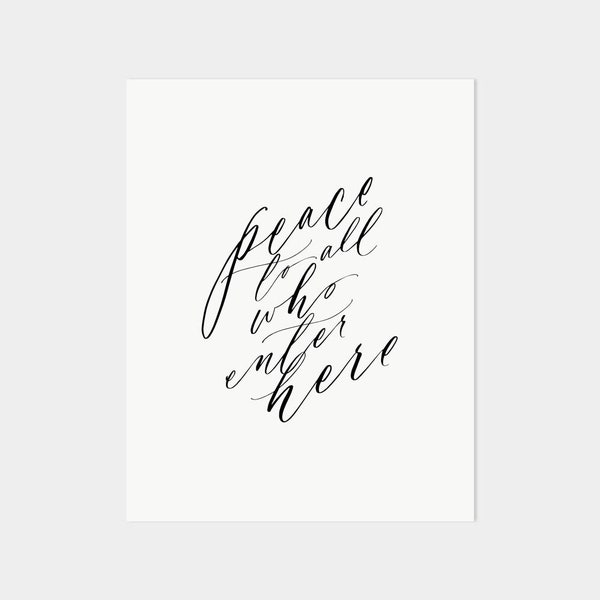 Peace to All Who Enter Here - Etsy