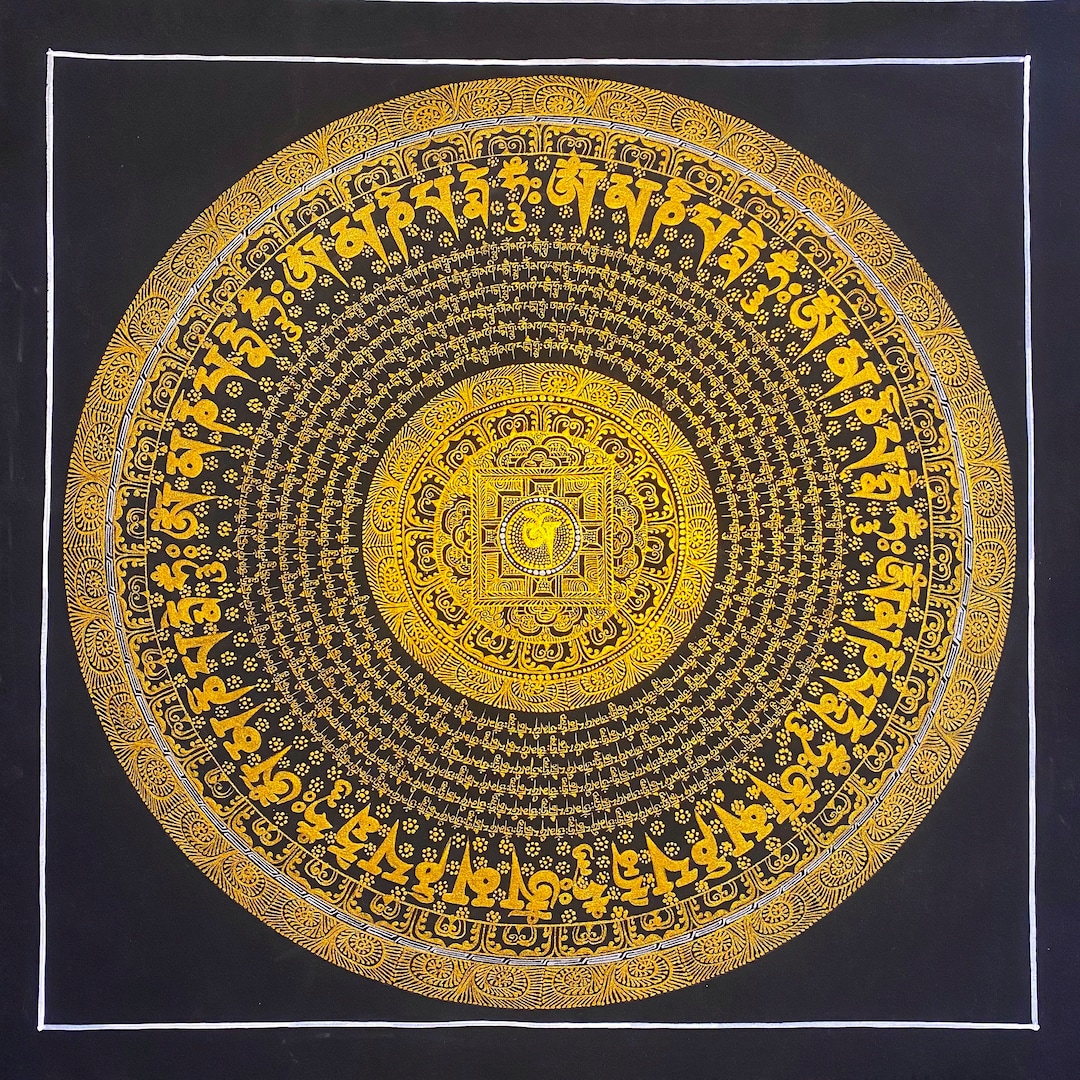 Handmade Mantra Mandala With Om in the Center - Etsy