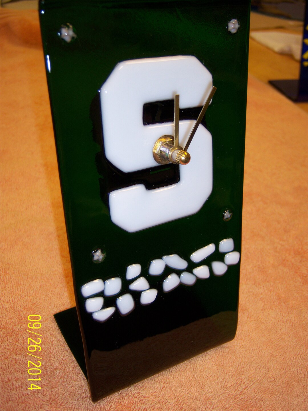 Stand up Fused MI State Clock Officially Licensed by MSU 8372 - Etsy