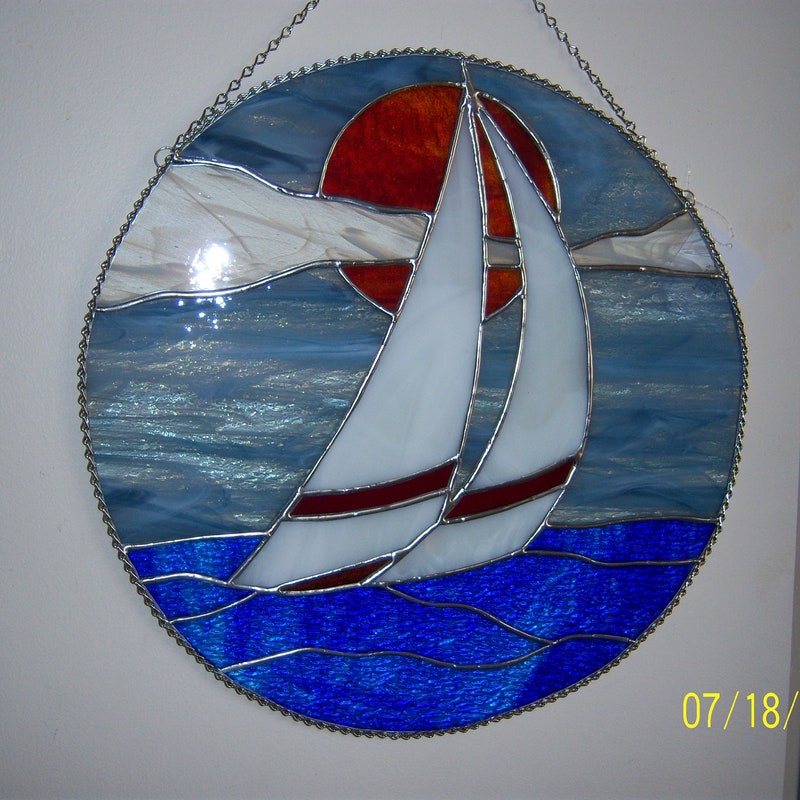 Stained Glass Sailboat - Etsy