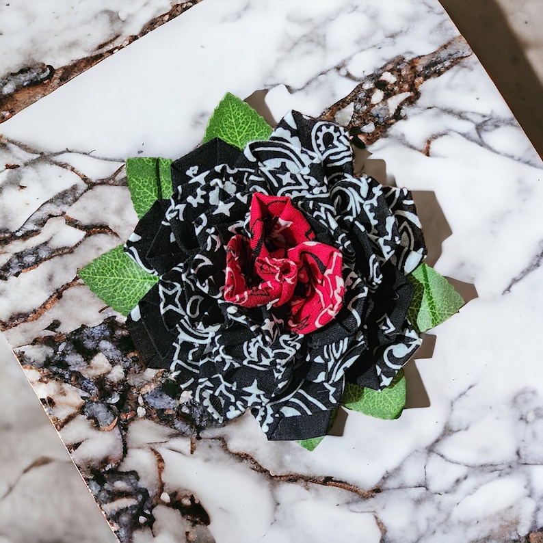 Bandana Fabric Rose - Etsy