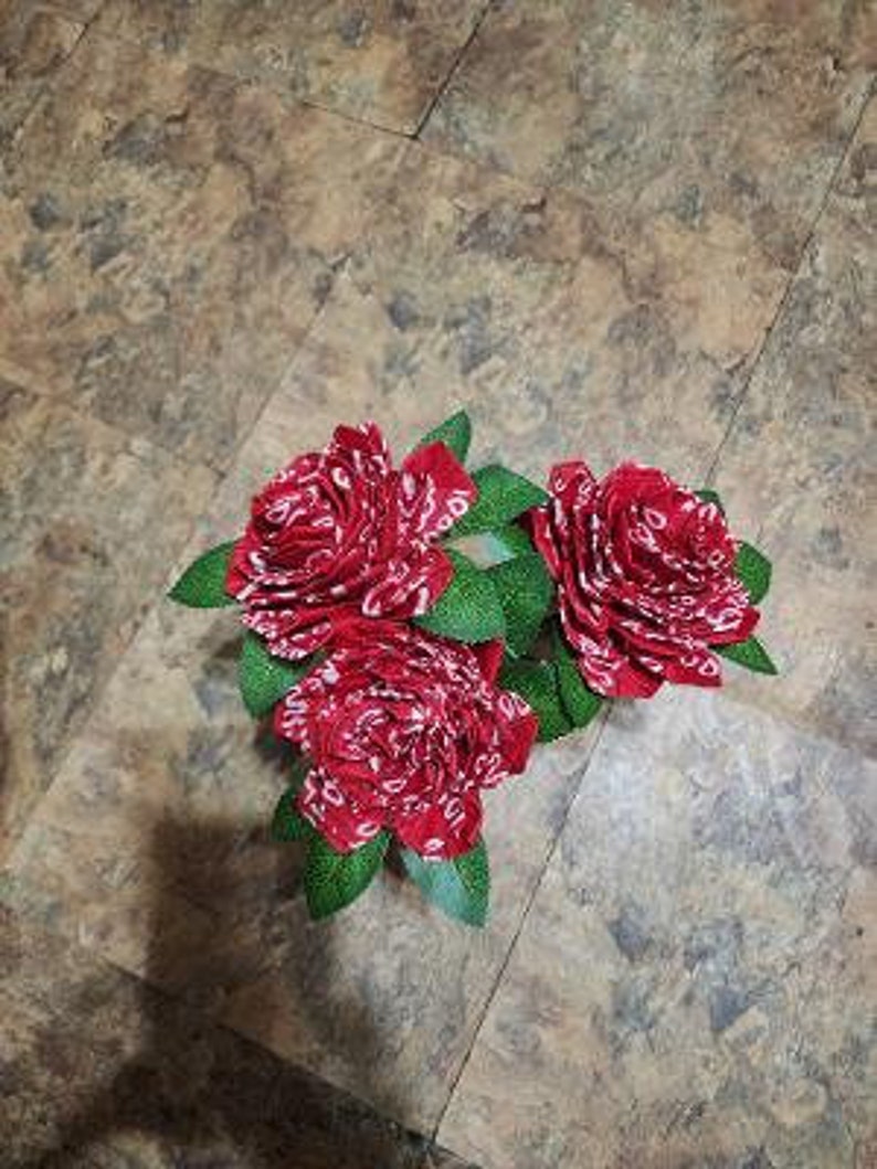 Bandana Roses Bouquet Set of 3 - Etsy