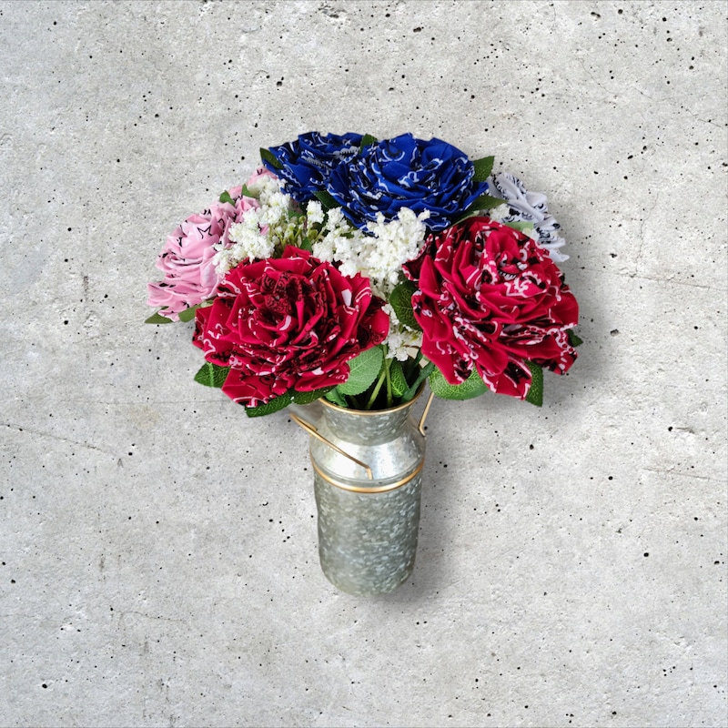 Red Bandana Bouquet - Etsy