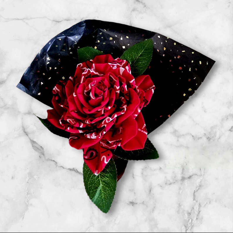 Bandana Fabric Rose - Etsy