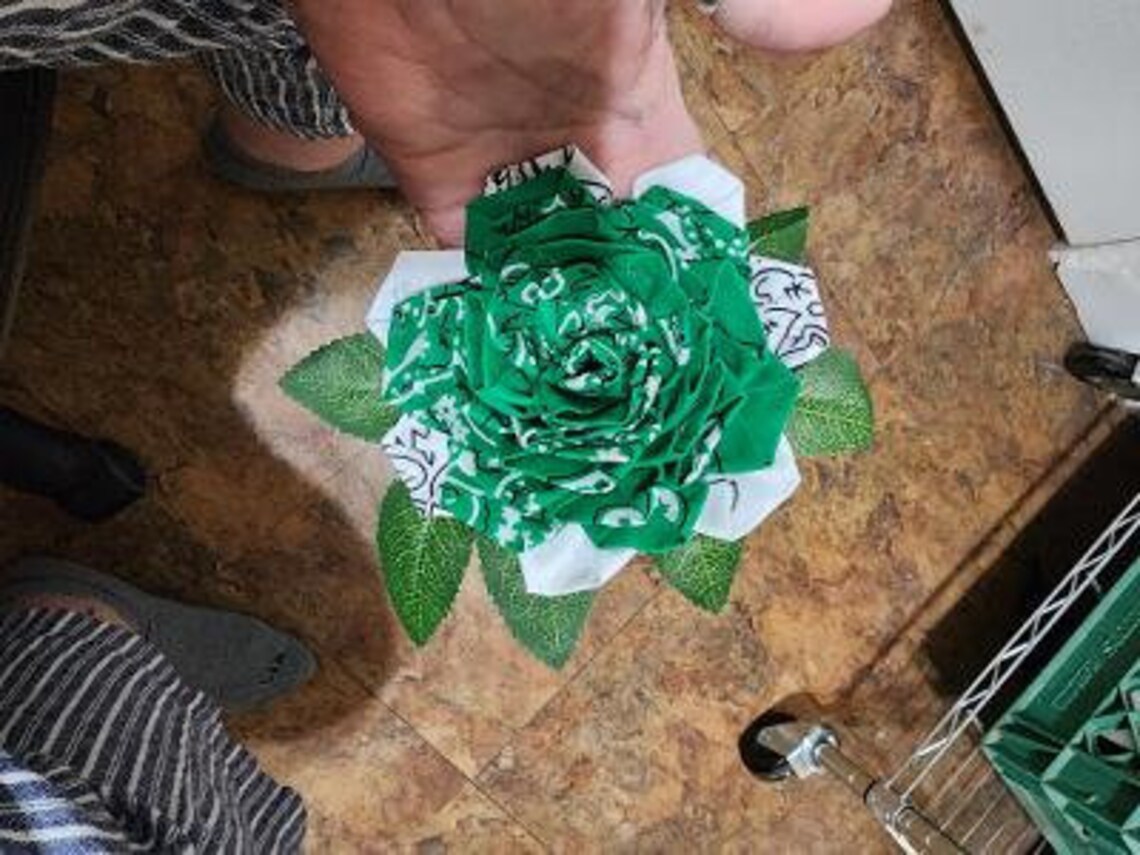 Bandana Fabric Rose - Etsy