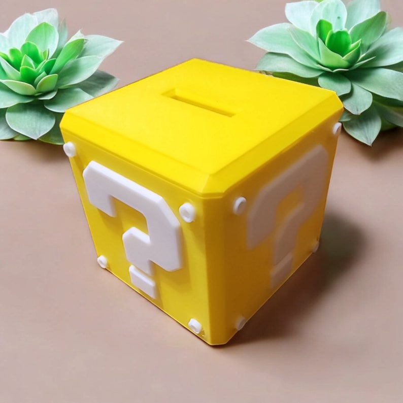 Super Mario Question Mark Money Bank - Etsy