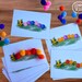 Colorful Caterpillar Pom Pom Pattern Cards for Kids Learn Through Play ...