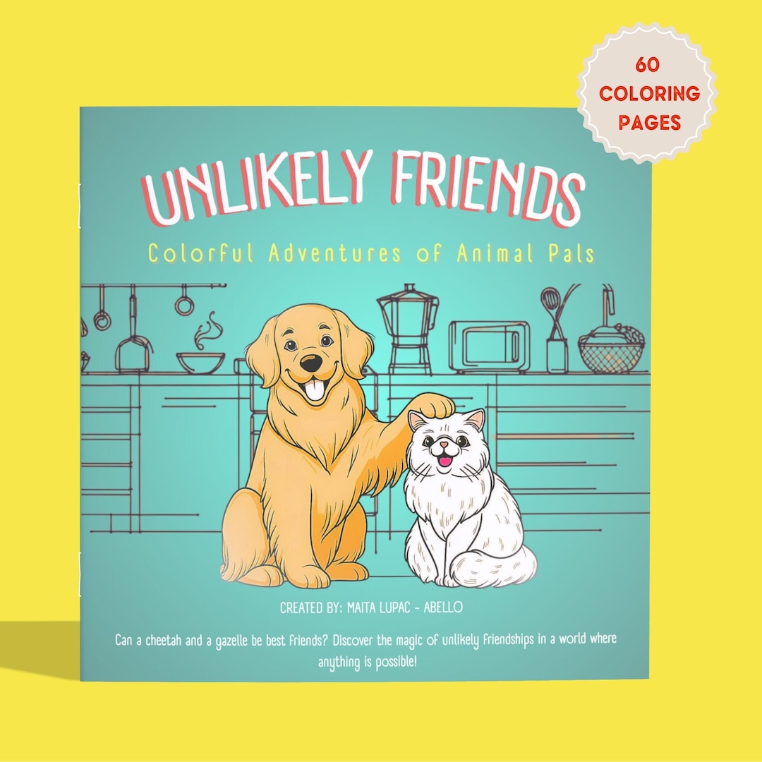 Unlikely Animal Friends Coloring Book: Fun & Educational Coloring Pages ...