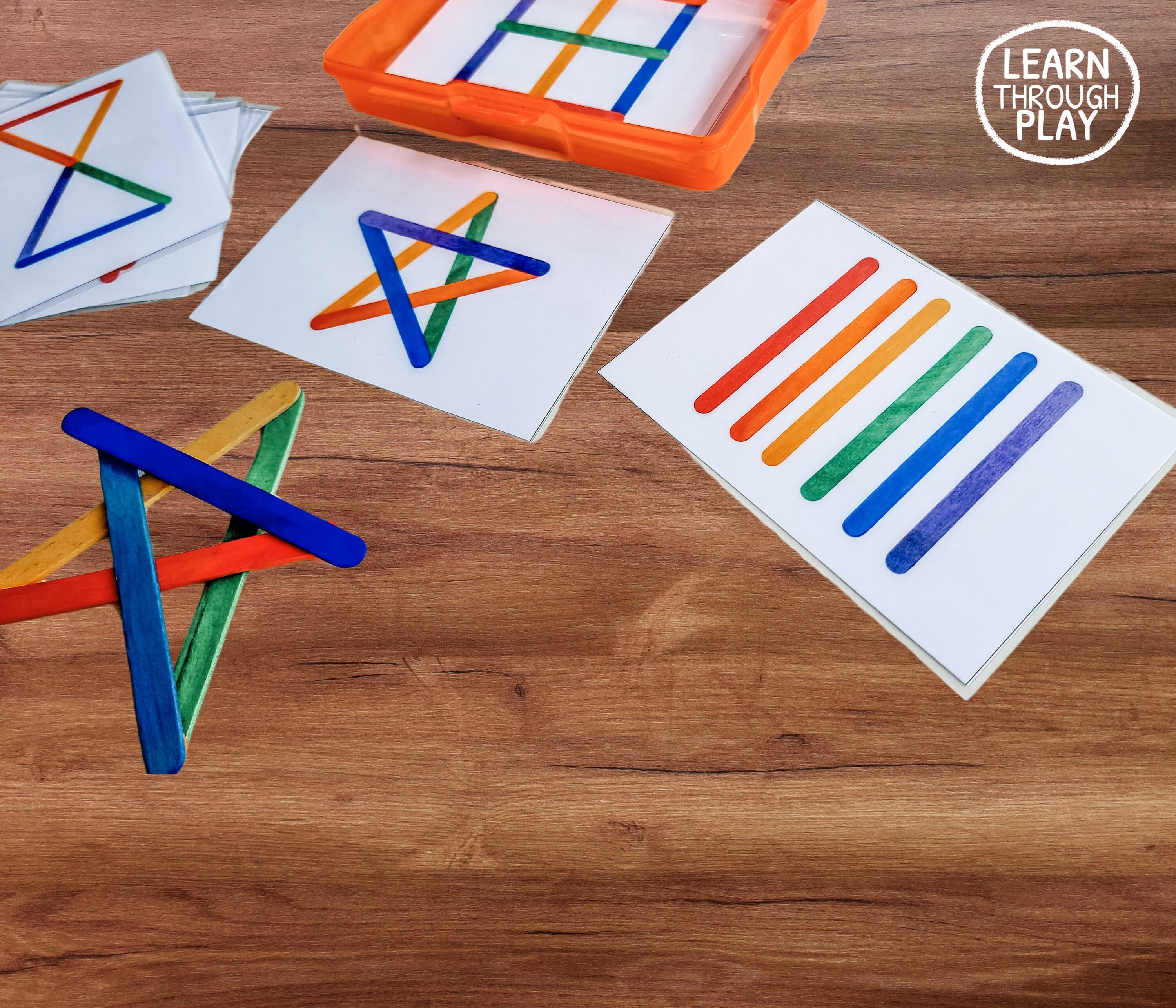 Preschool Carry-on Activity Popsicle Sticks Shapes Digital Download Fun ...