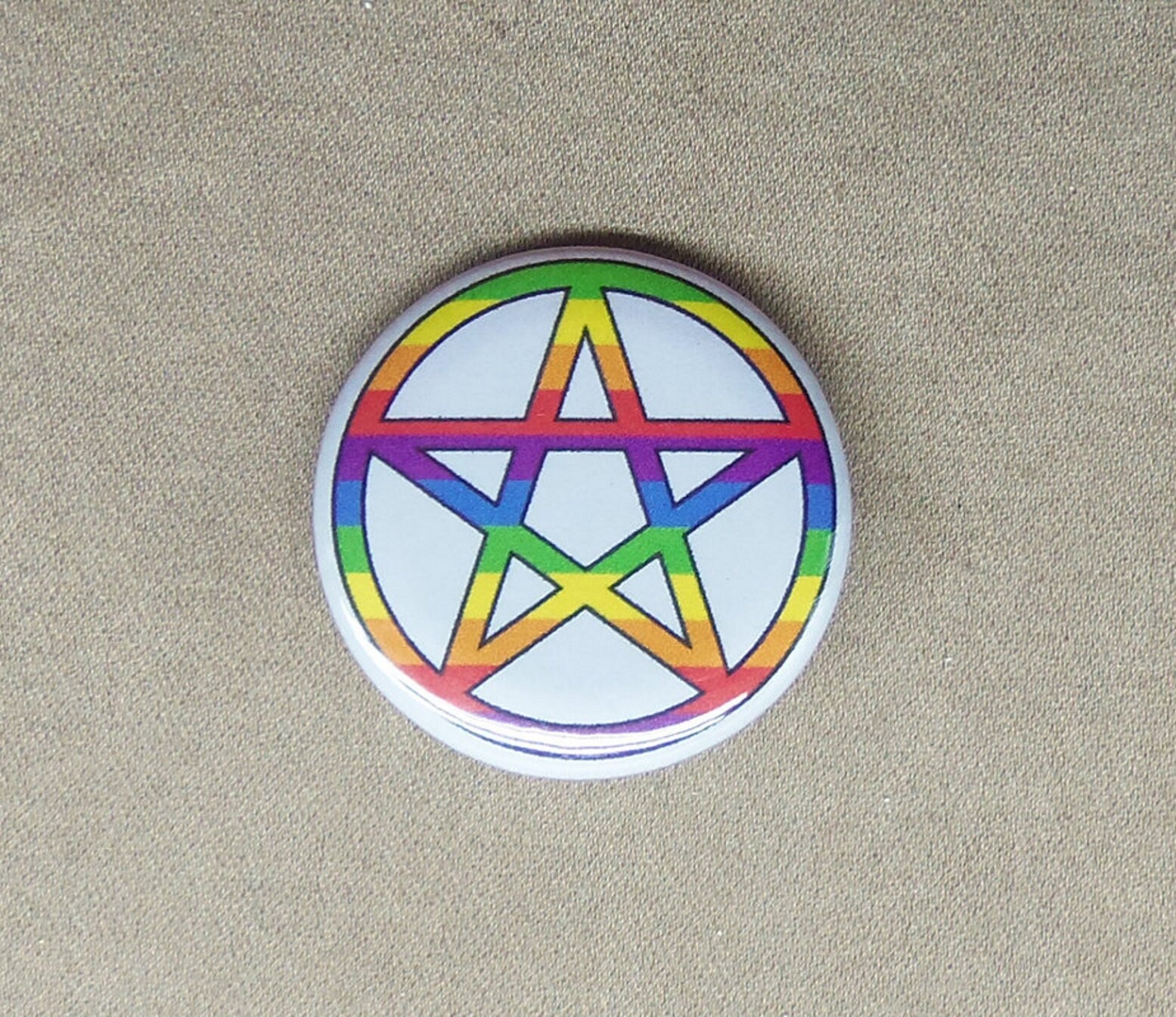 Rainbow Pentacle 1.25 Button Pinback Pagan Neopagan Occult | Etsy