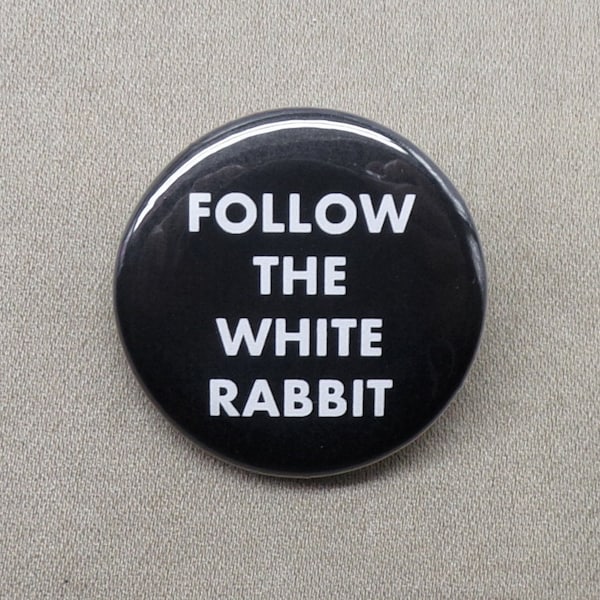 White Rabbit Button - Etsy