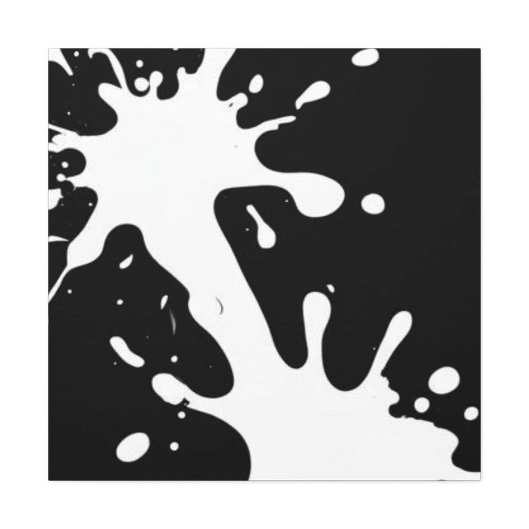 White Paint Spill Canvas Gallery Wraps - Etsy