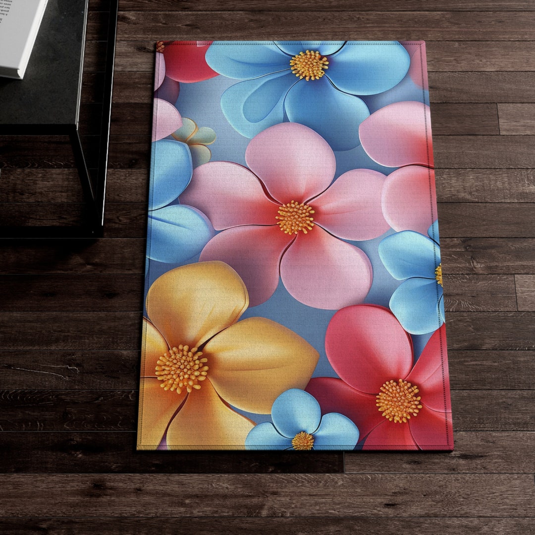 Spring Flower Bed Dornier Rug - Etsy