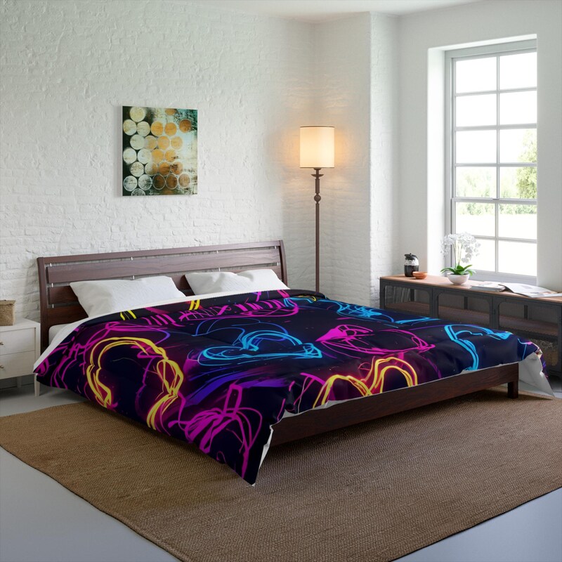 Neon Comforter - Etsy