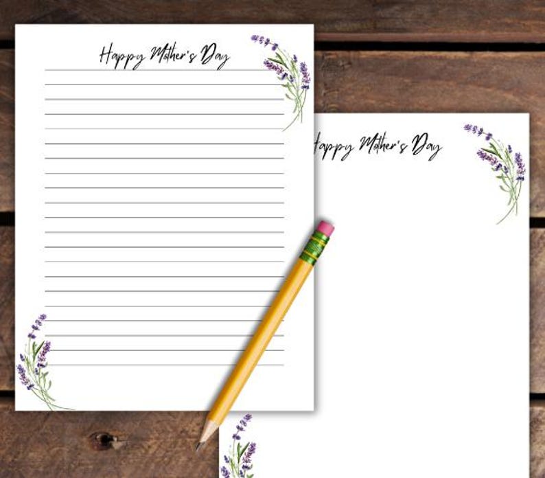 Mothers Day Letter Printable, Mom Letter Stationery, Handwritten Letter ...