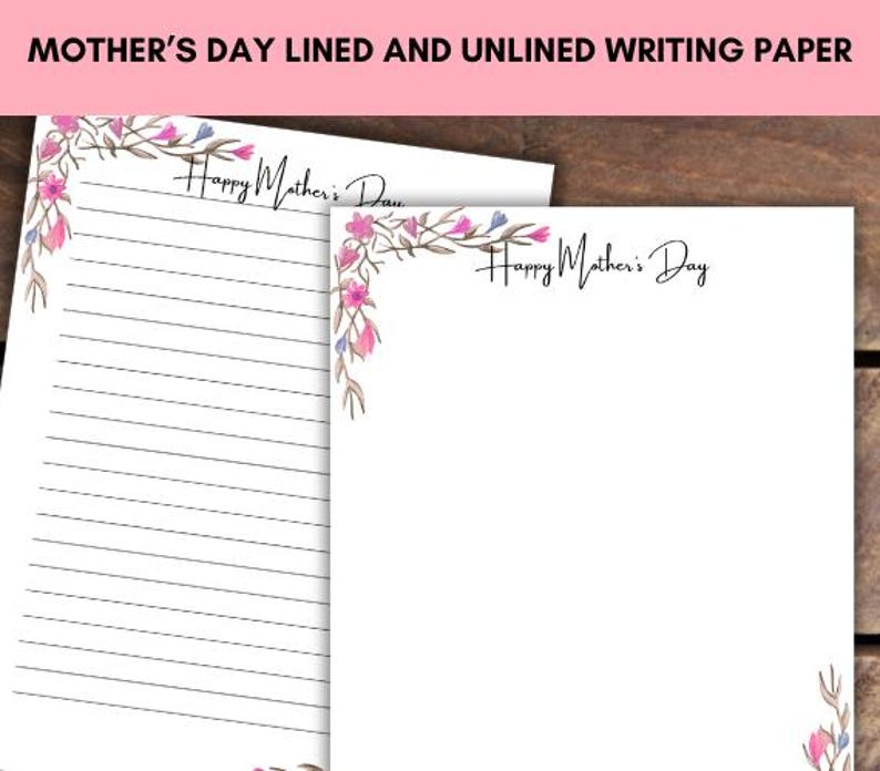 Mothers Day Letter Printable, Mom Letter Stationery, Handwritten Letter ...