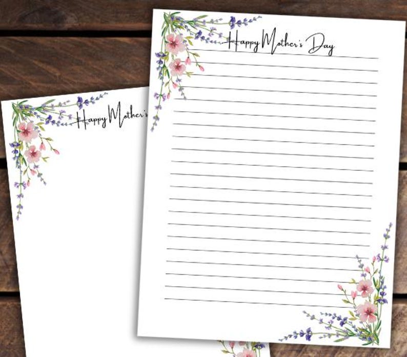 Mothers Day Letter Printable, Mom Letter Stationery, Handwritten Letter ...