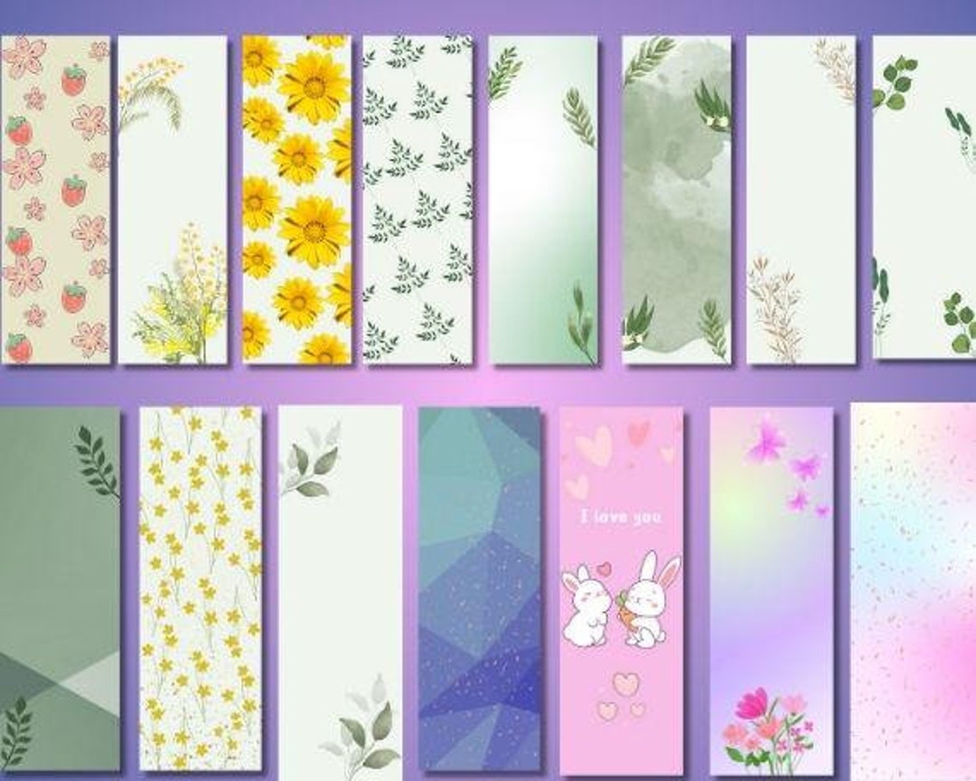 Printable Bookmarks PDF File, Nature, Floral, and Cute Bookmarks for ...