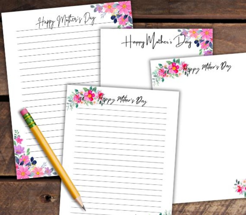 Mothers Day Letter Printable, Mom Letter Stationery, Handwritten Letter ...