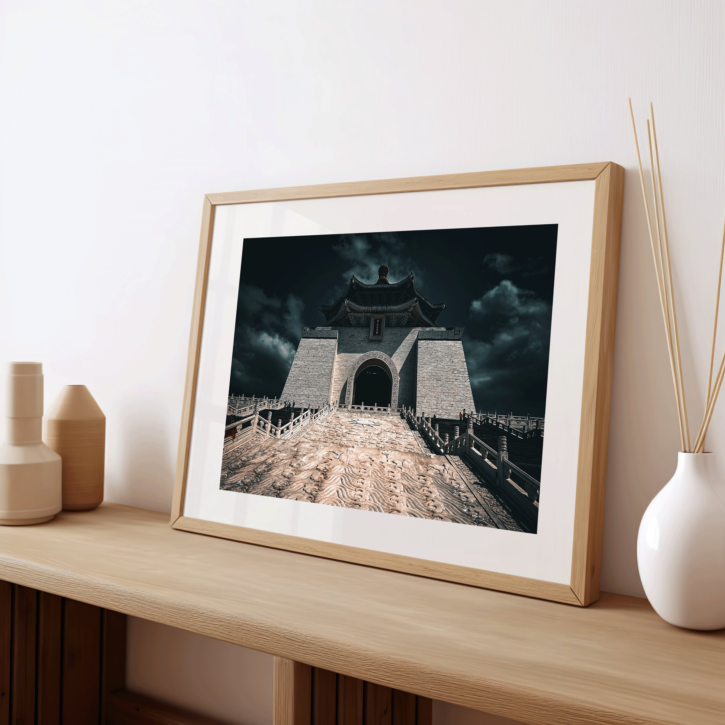 Chiang Kai-shek Memorial Monument, Real Photo, Historic Landmark Art ...