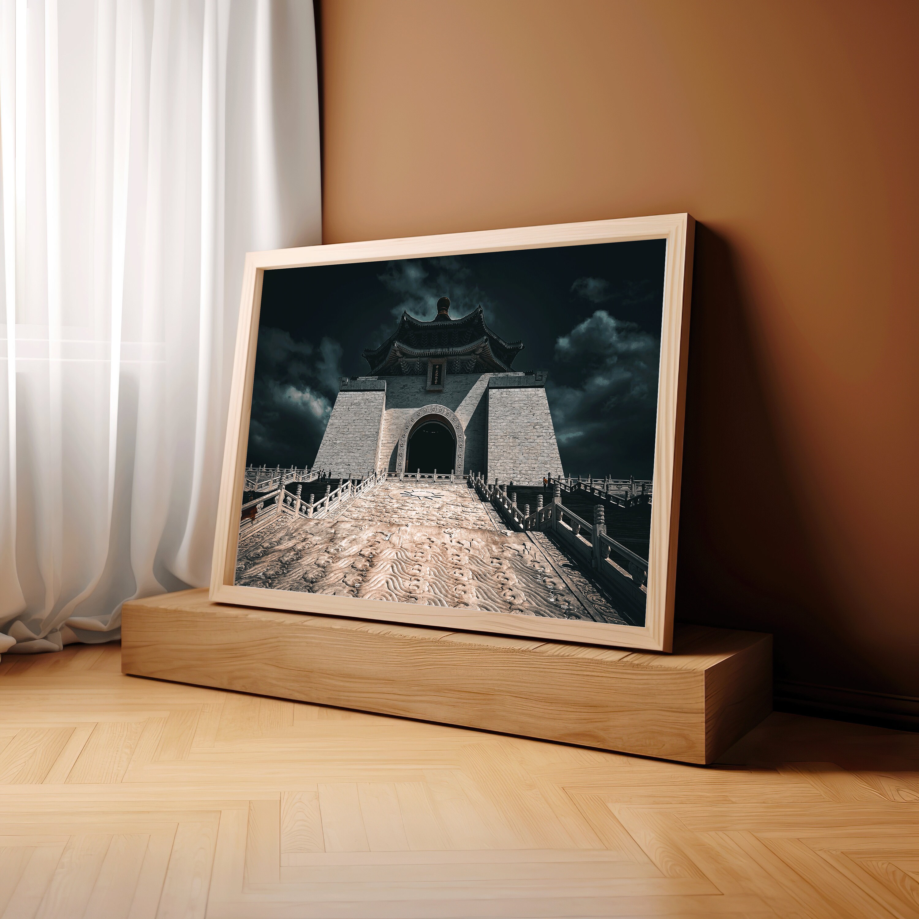 Chiang Kai-shek Memorial Monument, Real Photo, Historic Landmark Art ...