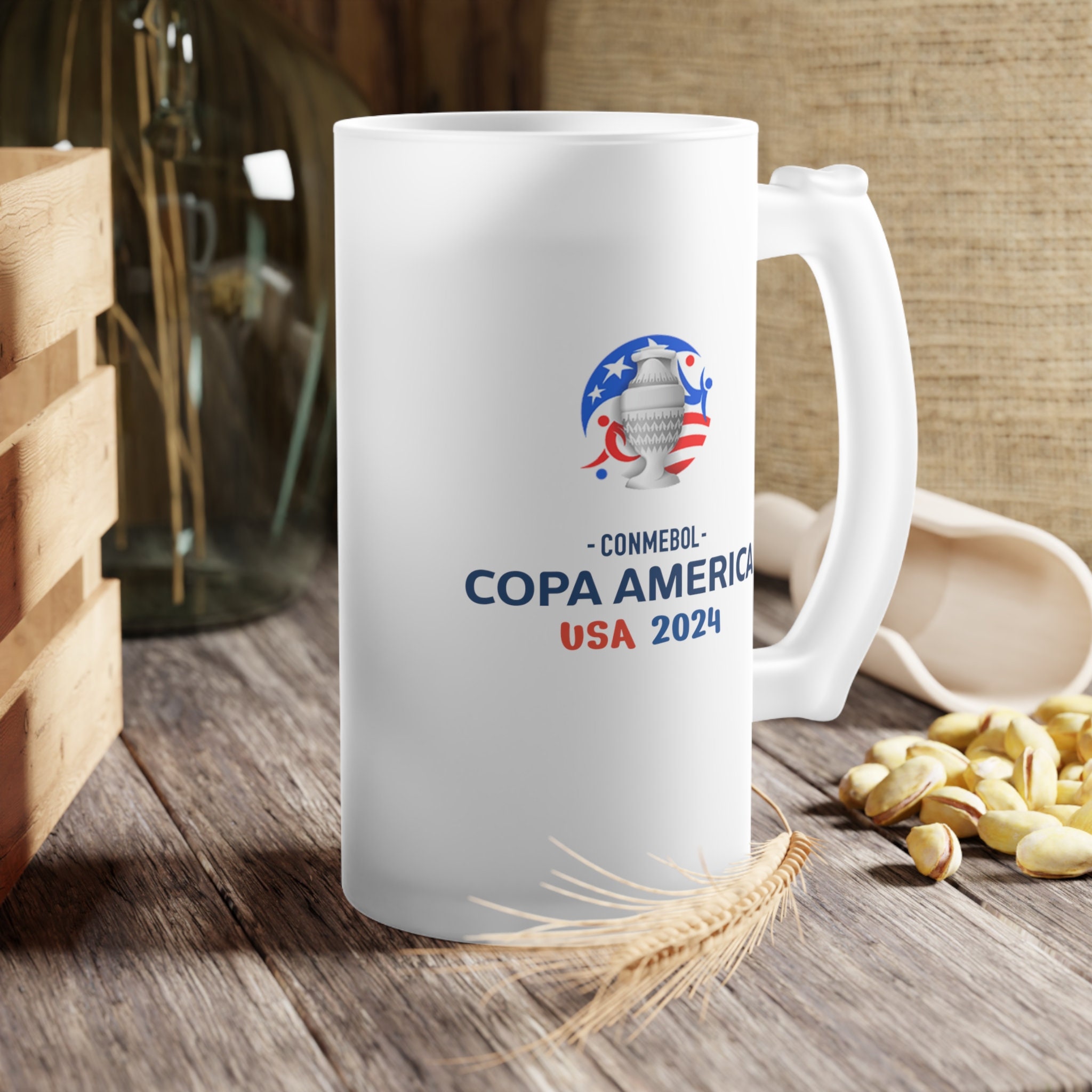 Copa America Frosted Glass Beer Mug 2024, Copa America 2024, Soccer ...