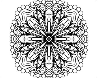 Relax and Unwind With Mandala Coloring Pages - Hand Drawn in Procreate ...