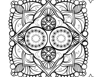 Relax and Unwind With Mandala Coloring Pages - Hand Drawn in Procreate ...