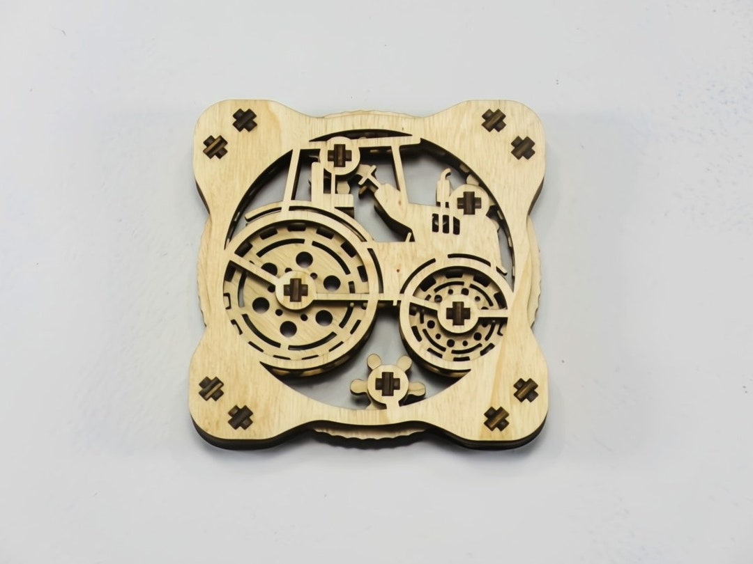 Tractor Kinetic Coaster - Etsy