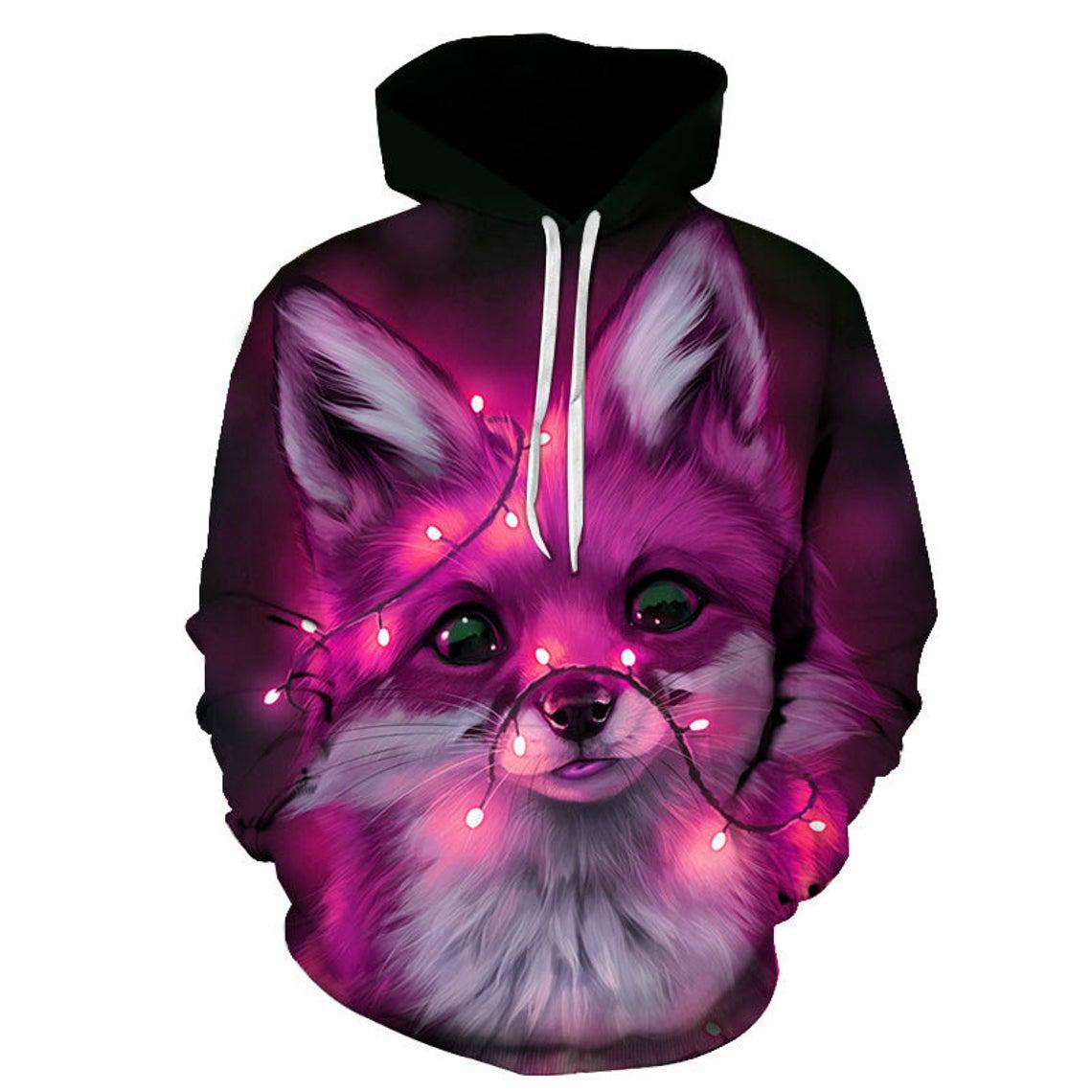 Fox Hoodie Custom Hoodies Hooded Hoodie - Etsy