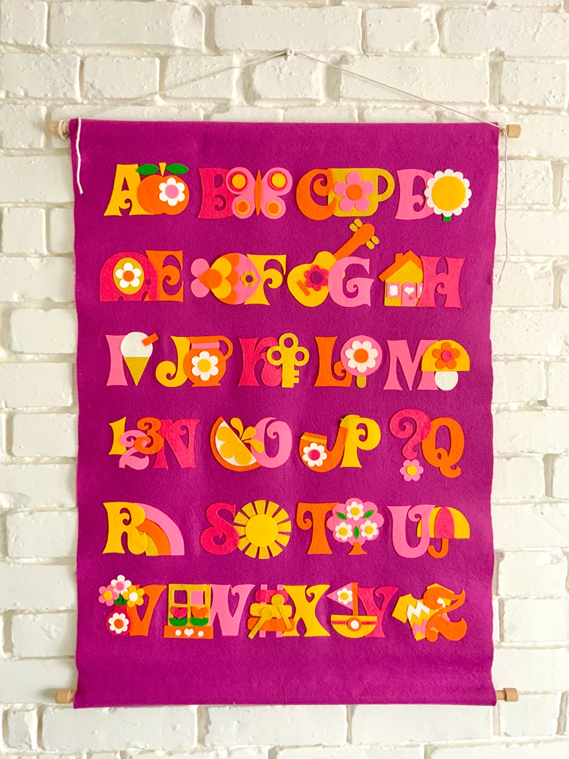 DIY Pattern Make Your Own Retro Felt Alphabet Chart Etsy diy-pattern-make-your-own-retro-felt-alphabet-chart-etsy