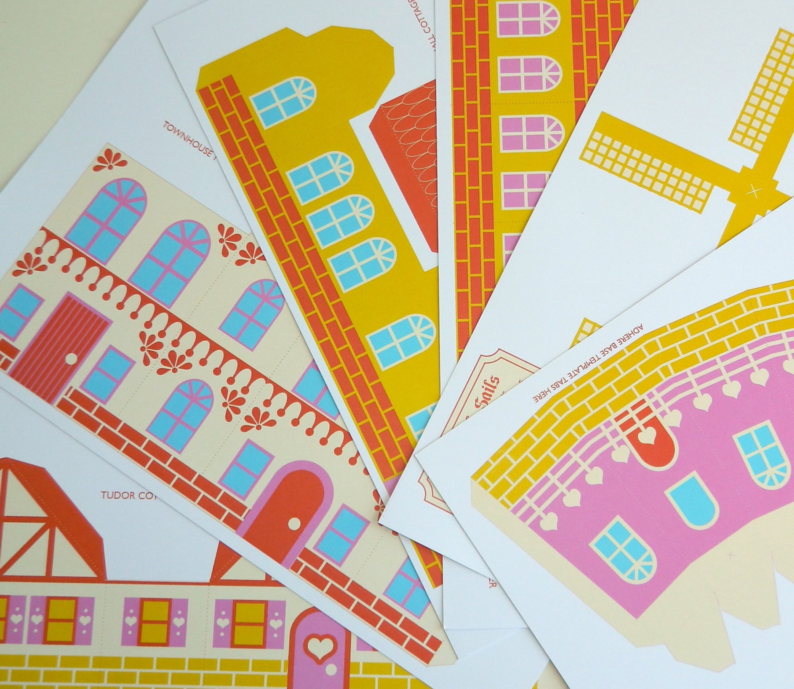 Printable PDF European Village Kit DIY Christmas Village Scene - Etsy
