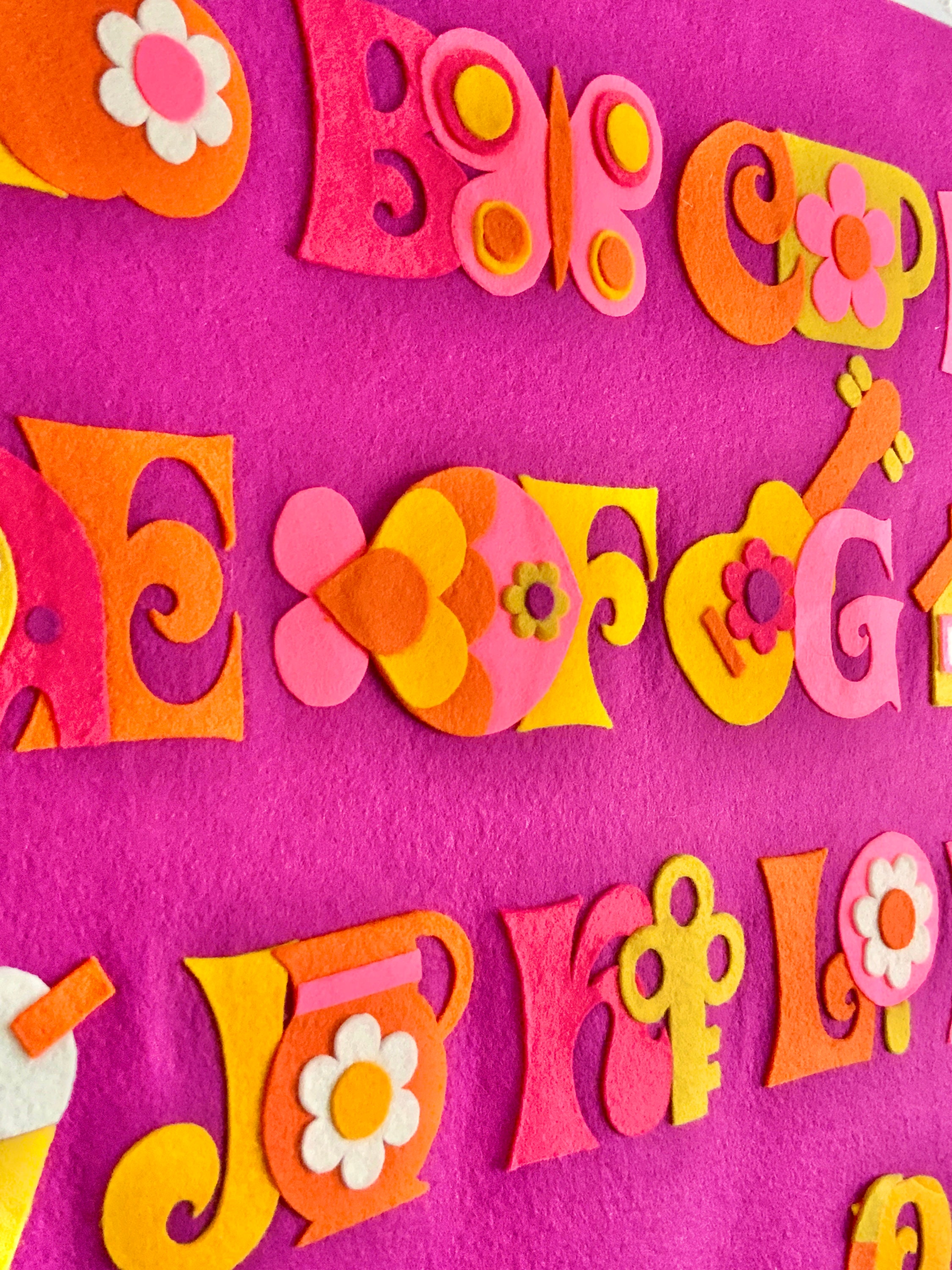DIY Pattern Make Your Own Retro Felt Alphabet Chart - Etsy