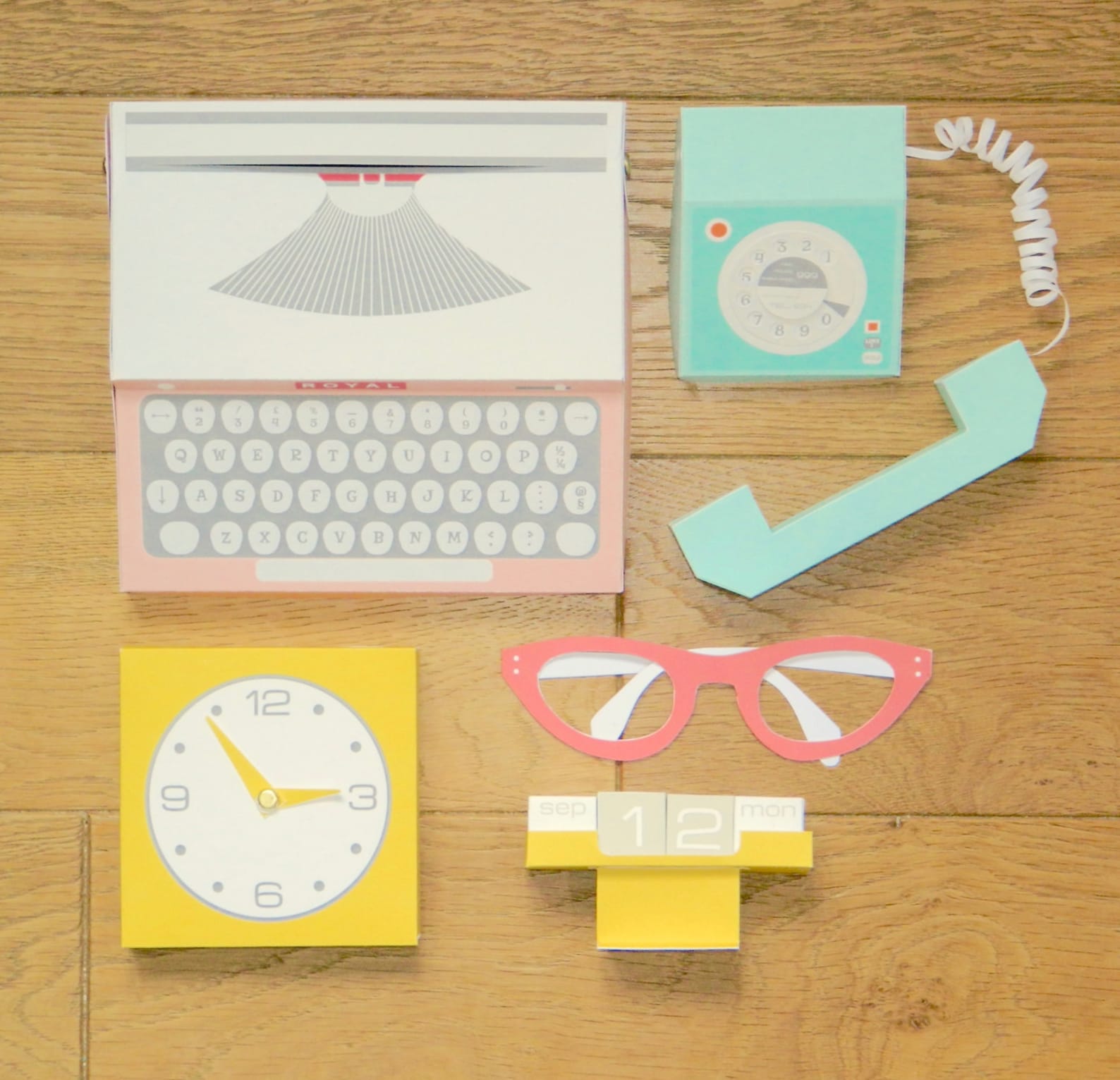 Vintage 1960s Office Set Paper Toy PDF Print and Make Your - Etsy