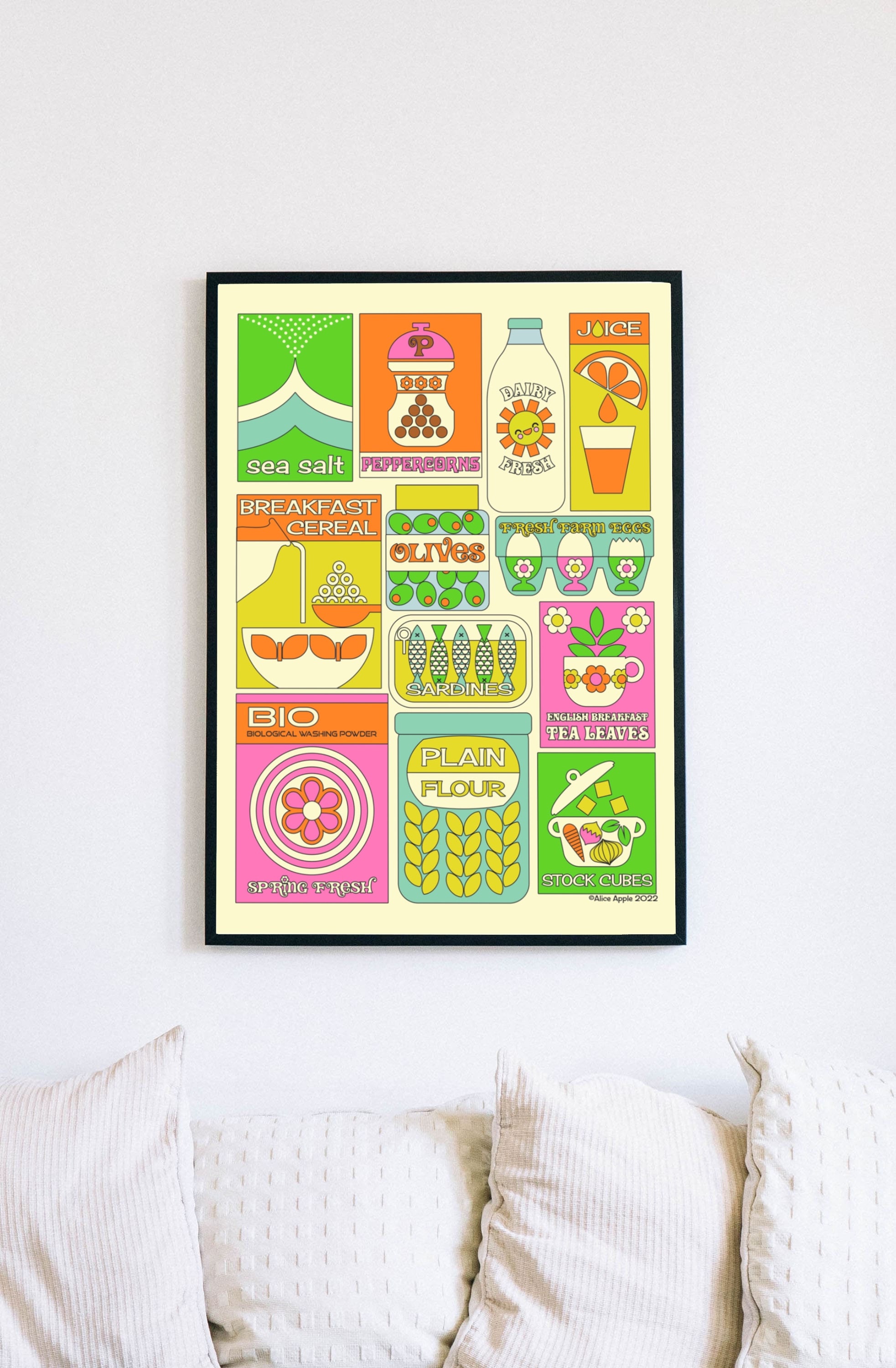 Retro Groceries Digital Download Only Poster Pack - 4 X A Sizes - Etsy