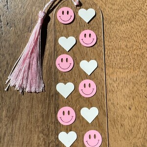 Smiley Face Bookmark, Acrylic Bookmark, Book Lover Gifts, Cute Bookmark ...