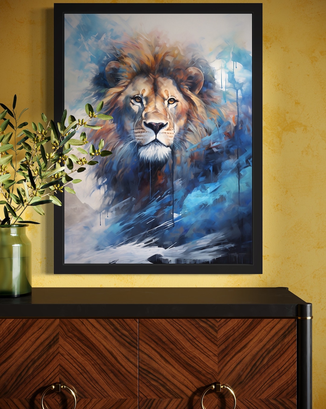 Lion of Judah Art Print | Modern Jewish & Christian Wall Decor (digital ...