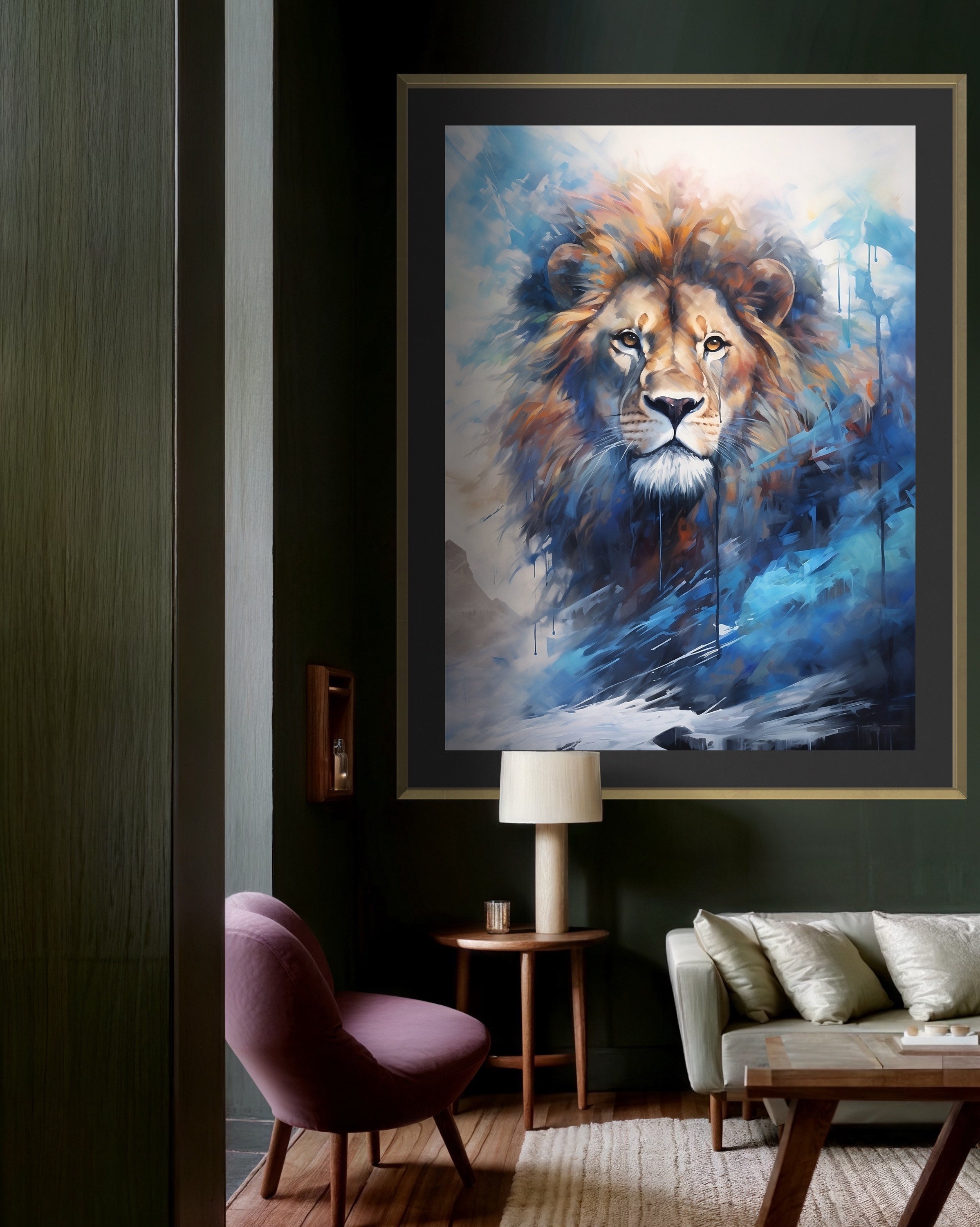 Lion of Judah Modern Digital Art | Majestic Christian Wall Decor ...