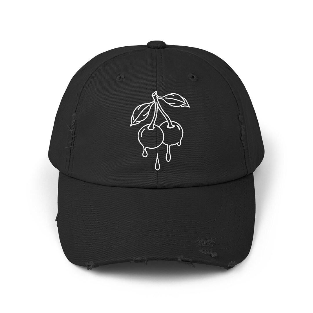 Cherry Custom Drippy Logo White Hat - Etsy