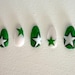 Dallas Stars Inspired Press-on Nails Hand Painted Gel - Etsy