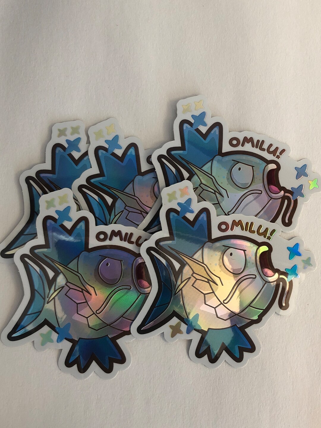 Fun Magikarp Omilu Pokemon Sticker Holographic Vinyl Decal for ...