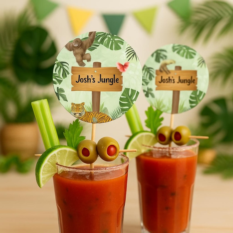 Jungle Themed Topper (food Topper, Sticker, Decor) - Etsy