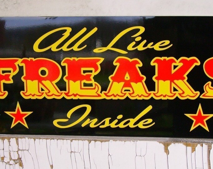 Circus Sideshow Freakshow Sign - Etsy