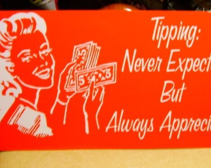 Tipping Sign for Tattoo or Any Business CLEARANCE SALE Item - Etsy