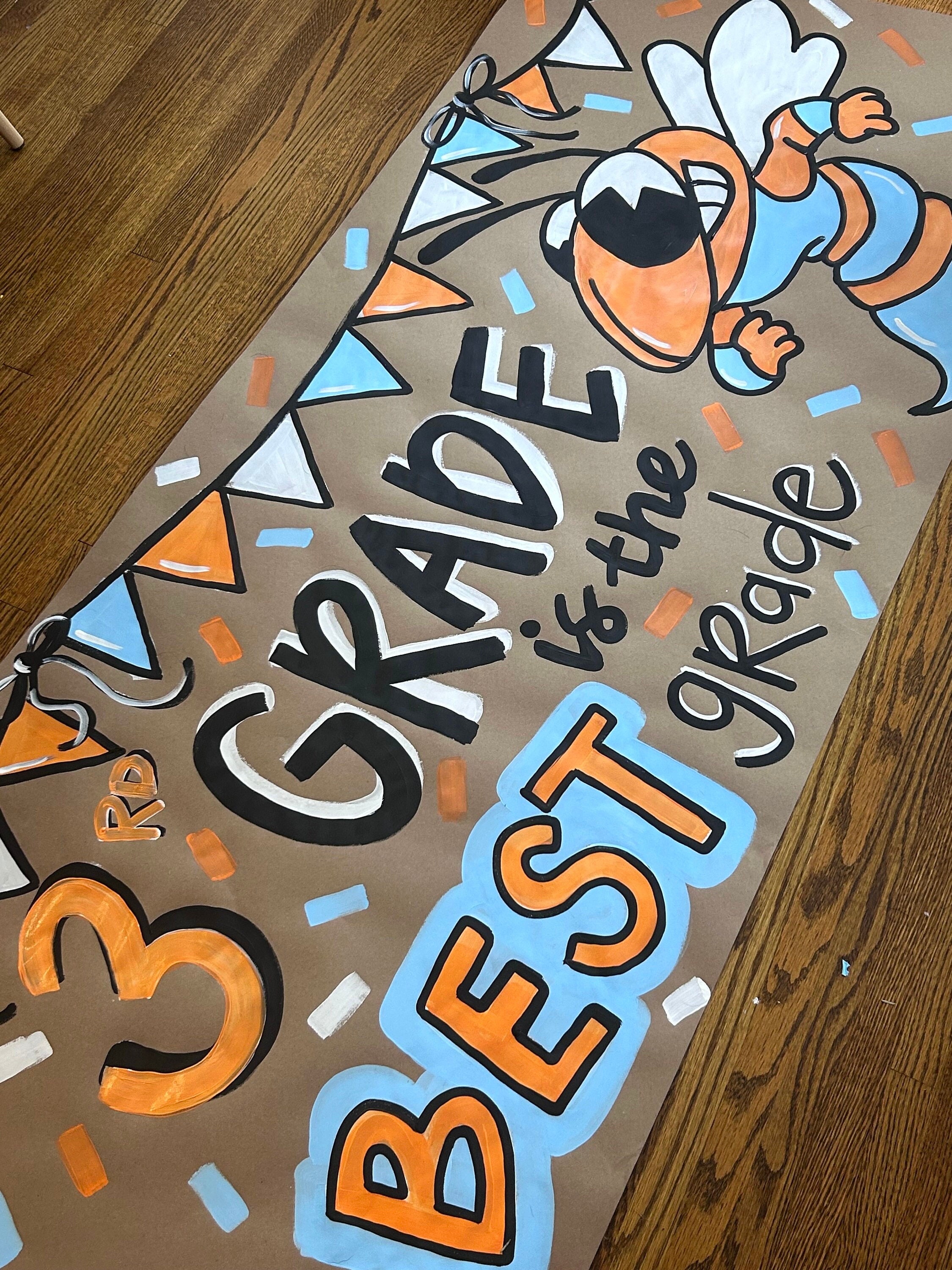 Back to School Custom Hand Painted School Mascot Banner - Etsy